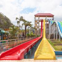 China Rainbow Slide Aqua Park Thrill Water Slides Tall Speed Water Slide Adventure Multi-lane Racing Slide for sale