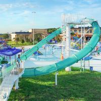 China Big Loop Slide Fiberglass 304 Steel Looping Water Slides Thrill Slide Water Park Equipment Larger Water Slide Body Raft for sale