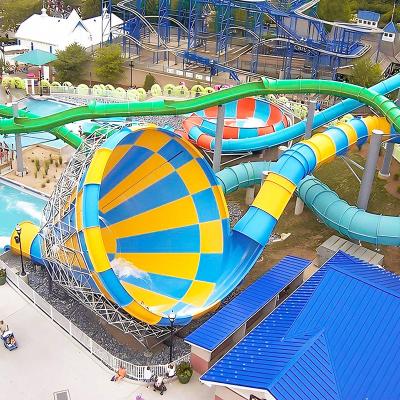 China 304 Stainless Steel FRP Giant Tornado Water Slide 12m-17m Platform Height 480 People Per Hour for sale