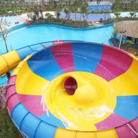 China Double Behemoth Bowl Water Slide 11m 18m Platform High Speed Inflatable Raft Water Park Attraction for sale