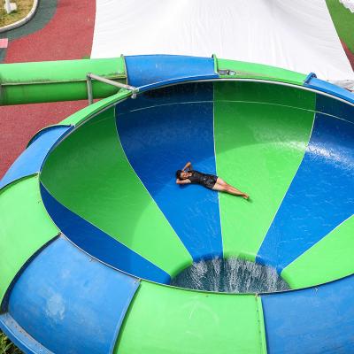 China High Speed Space Bowl Water Slide Space Bowl Slide 10m FRP Thrill Ride Water Park Equipment for sale