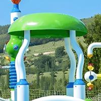 China Fiberglass Steel Water Slide Splash Pad Accessories 1m Width Custom Height 0.8-18m for sale