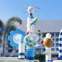 China Fiberglass Steel Water Park Splash Pad Accessories 1m Width Customizable Height 0.8-18m for sale