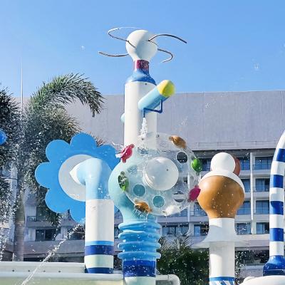 China Fiberglass Steel Water Park Splash Pad Accessories 1m Width Customizable Height 0.8-18m for sale