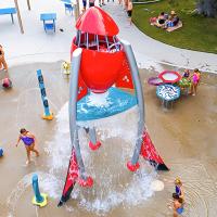 China Commercial Splash Pad Water Park Fiberglass Steel Slide Accessories 1m Width 0.8-18m Height for sale