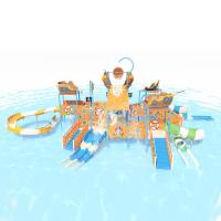 China SWJ-001 Pirates Of The Caribbean Water House  Interactive Water Play Childrens Splash Pad Water Slide Splash Park Equipment for sale