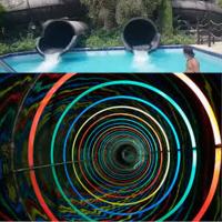 China Commercial Black Hole Water Slide Immersive Adventure 15m Height Fiberglass for sale