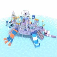 China Water Theme Park Interactive Water Play Multi Colored Swim Pool Water Slide for sale