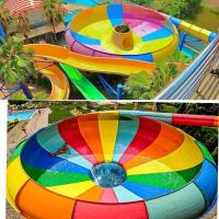 China Commercial Space Bowl Water Slide Glassfiber 304 Stainless Steel 18.66m Diameter 480 Persons Per Hour for sale
