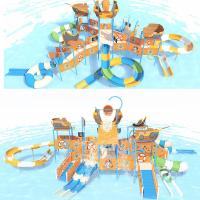 China Commercial Kids Water Park Splash Pad Playground Equipment 0.8-18m Height Customizable for sale
