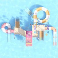 China Kids Interactive Water Slide Splash Pad Stainless Steel Fiberglass Water Playground 0.8-18m Height for sale
