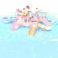 China Kids Interactive Water Slide Splash Pad Stainless Steel Fiberglass Water Playground 0.8-18m Height for sale