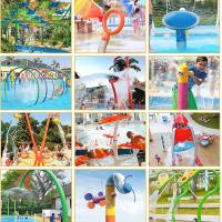 China Fiberglass SS304 Commercial Water Park Slide Interactive Splash Pad 0.8-18m Height for sale
