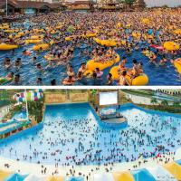 China Commercial Wave Pool Surf Simulator 16.7m x 13.6m 150kW Flowboard System for sale