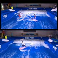 China Commercial Wave Pool Surf Simulator 16.7m x 13.6m 150kW Flowboard System for sale