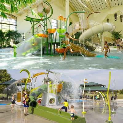 China Commercial Interactive Splash Water Playground Indoor Water Park Equipment 0.8-18m Height Customizable for sale