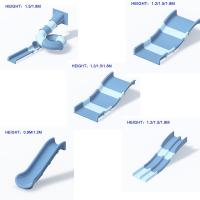 China Custom Modular Water Slides for Water Houses FRP  304 Stainless Steel  Straight Spiral  Wide Slides for sale