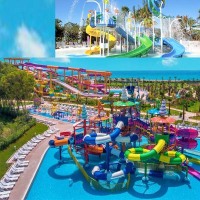 China Commercial Giant Flume Water Slide 12-17m Platform 304 Stainless Steel FRP Water Park Equipment for sale