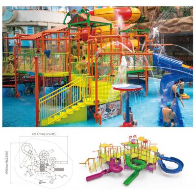 China Commercial Kids Water Slide Combination Slide 0.8-18m Height Fiberglass Water Park Equipment for sale