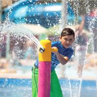 China 304 Stainless Steel Single-Player Water Gun 360 Degree Rotating 114mm Pipe Diameter Commercial Splash Pad for sale