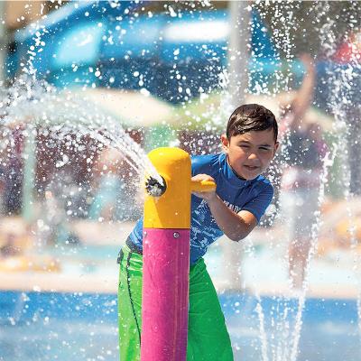 China 304 Stainless Steel Single-Player Water Gun 360 Degree Rotating 114mm Pipe Diameter Commercial Splash Pad for sale