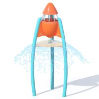 China 304 Stainless Steel Fiberglass Tip Bucket Water Play Feature 380cm Height Commercial Splash Pad for sale