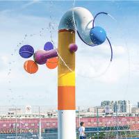 China Commercial Splash Pad Rotating Fan Spray 360 Degree Water Play Feature 304 Stainless Steel 85x230x390cm for sale