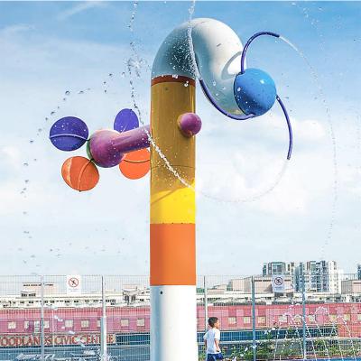 China Commercial Splash Pad Rotating Fan Spray 360 Degree Water Play Feature 304 Stainless Steel 85x230x390cm for sale