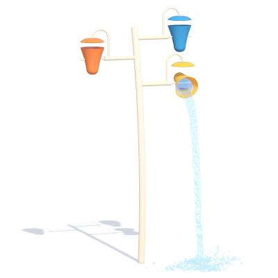 China Three-Cone Tipping Bucket 310cm Commercial Splash Pad Water Park Play Feature for sale