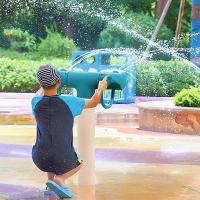 China Commercial Two-Person Water Cannon 720° Rotation SS304 Splash Pad for Water Park for sale