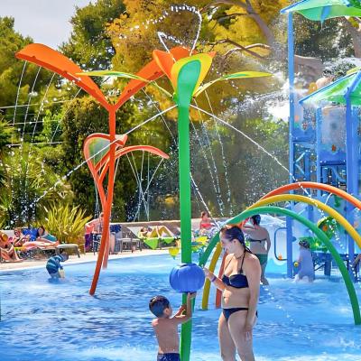 China Commercial Splash Pad Rotating Flower Water Play 304 Stainless Steel 120cm 360° Spray for sale