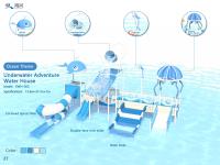 China  SWH-002 Medium Ocean Theme Water House Interactive Water Play Childrens Splash Pad Kids Water Slide Theme for sale