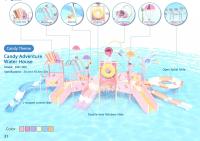 China SWT-002 Candy Theme Water House Custom FRP Water Playground Equipment Interactive Water Play for sale