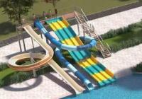 China Children's Combination Slide Custom FRP & 304 Stainless Steel Water Park Slide Set Kids Water Slide Interactive Splash Water Play for sale