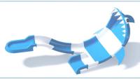 China Kids Water Slide Mini Sky-High Spiral Slide (Shark Theme)  Commercial Raft Water Slide for Sale for sale