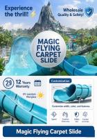 China Commercial Magic Flying Carpet Slide | 18m Platform Height | 4-Person Raft | Custom FRP Water Slide with 12-Year Warranty for sale