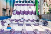 China Rainbow Slide Aqua Park Thrill Water Slides Tall Speed Water Slide Adventure Multi-lane Racing Slide for sale