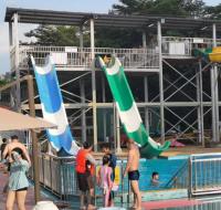 China 6m Combined Water Slides  FRP 304 Stainless Steel Commercial Aqua Fun Slide Water Park Custom Design for sale