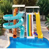 China 6m Combined Water Slides  FRP 304 Stainless Steel Commercial Aqua Fun Slide Water Park Custom Design for sale