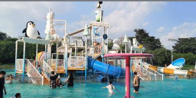 China Splash Water Playground Animal-Themed Water Castle FRP Slides Splash Features Custom Aqua Play for Kids for sale