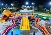 China Splash Water Playground All Age Combo Water Slide FRP Slides Splash Features Custom Aqua Play For Kids Adults for sale