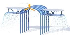 China Launch Cabin Themed Water Play Kids Happy Paradise Water Spray Feature Compact Splash Pad Equipment  For Children for sale