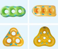China Triple Rider Tube 3-Person Inflatable Raft 48 inch triple tube   Splash Pad Accessories Wholesale inflatable family raft for sale