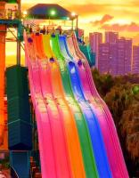 China 3-Lane Mat Racer Water Slide with Splash Pool | FRP | 5–7m Height | Include Slide Mats | Custom Build for sale