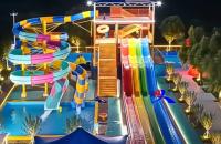 China 3-Lane Mat Racer Water Slide with Splash Pool | FRP | 5–7m Height | Include Slide Mats | Custom Build for sale