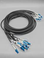 China Customized Pre-terminated Armored Fiber Patch Cable 6 12 24 Fibers LC SC Connector OS2 Single Mode 5.0mm Black Outdoor Cable for sale