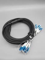 China Customized Pre-terminated Armored Fiber Patch Cable 6 12 24 Fibers LC SC Connector OS2 Single Mode 5.0mm Black Outdoor Cable for sale