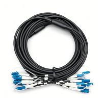 China Customized Pre-terminated Armored Fiber Patch Cable 6 12 24 Fibers LC SC Connector OS2 Single Mode 5.0mm Black Outdoor Cable for sale