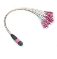 China 8/12 Cores MPO-LC OM4 Fiber Cables breakout Patch Cable MPO LC Harness Cable 0.9mm 2.0mm LSZH for sale