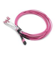 China 8/12 Cores MPO-LC OM4 Fiber Cables breakout Patch Cable MPO LC Harness Cable 0.9mm 2.0mm LSZH for sale